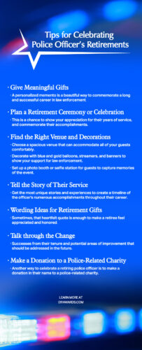 7 Tips for Celebrating Police Officers' Retirements in a Small Precinct