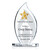 Crystal Flame Years of Service Award Plaque for Employee Working ...